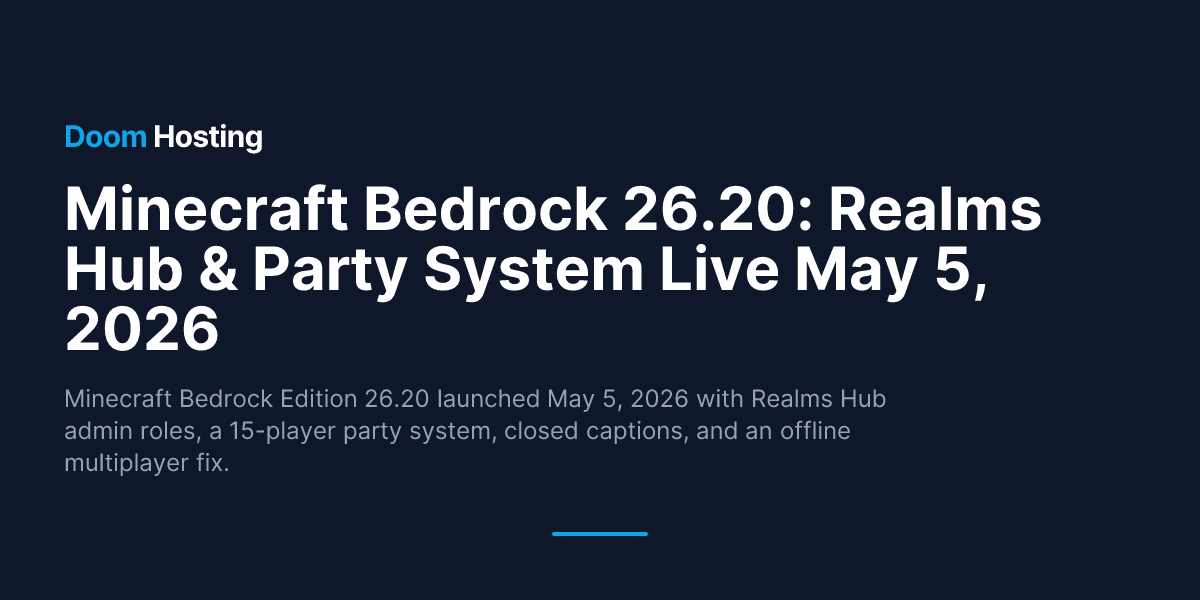 Minecraft Bedrock 26.20: Realms Hub & Party System Live May 5, 2026 ...