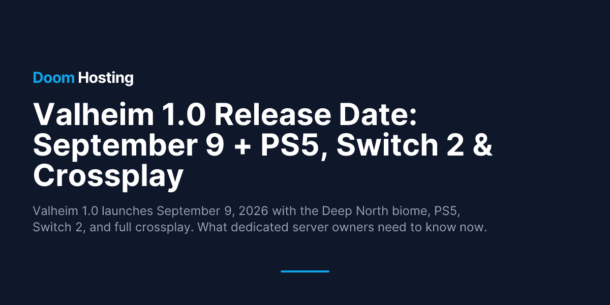 Valheim 1.0 Release Date: September 9 + PS5, Switch 2 & Crossplay ...